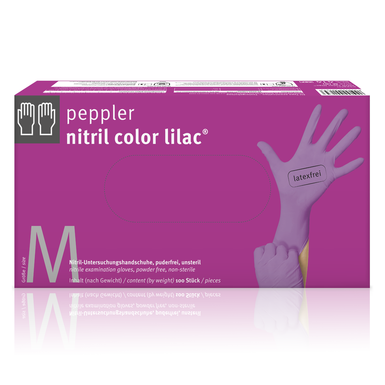 414 peppler nitril color lilac® | Nitrilhandschuh